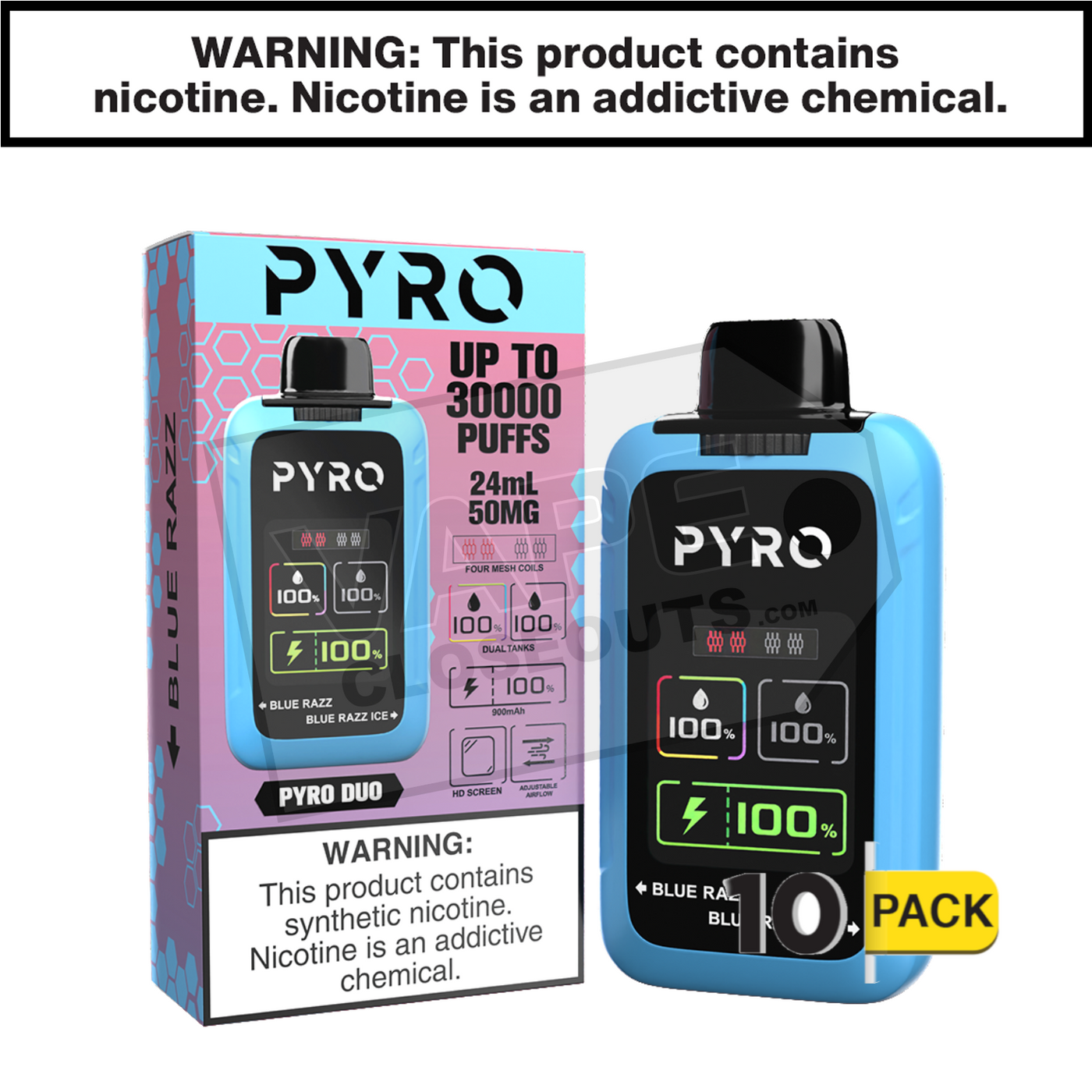 Berry Melon Ice + Melon Madness Pyro Duo 30K Disposable Vape — VC