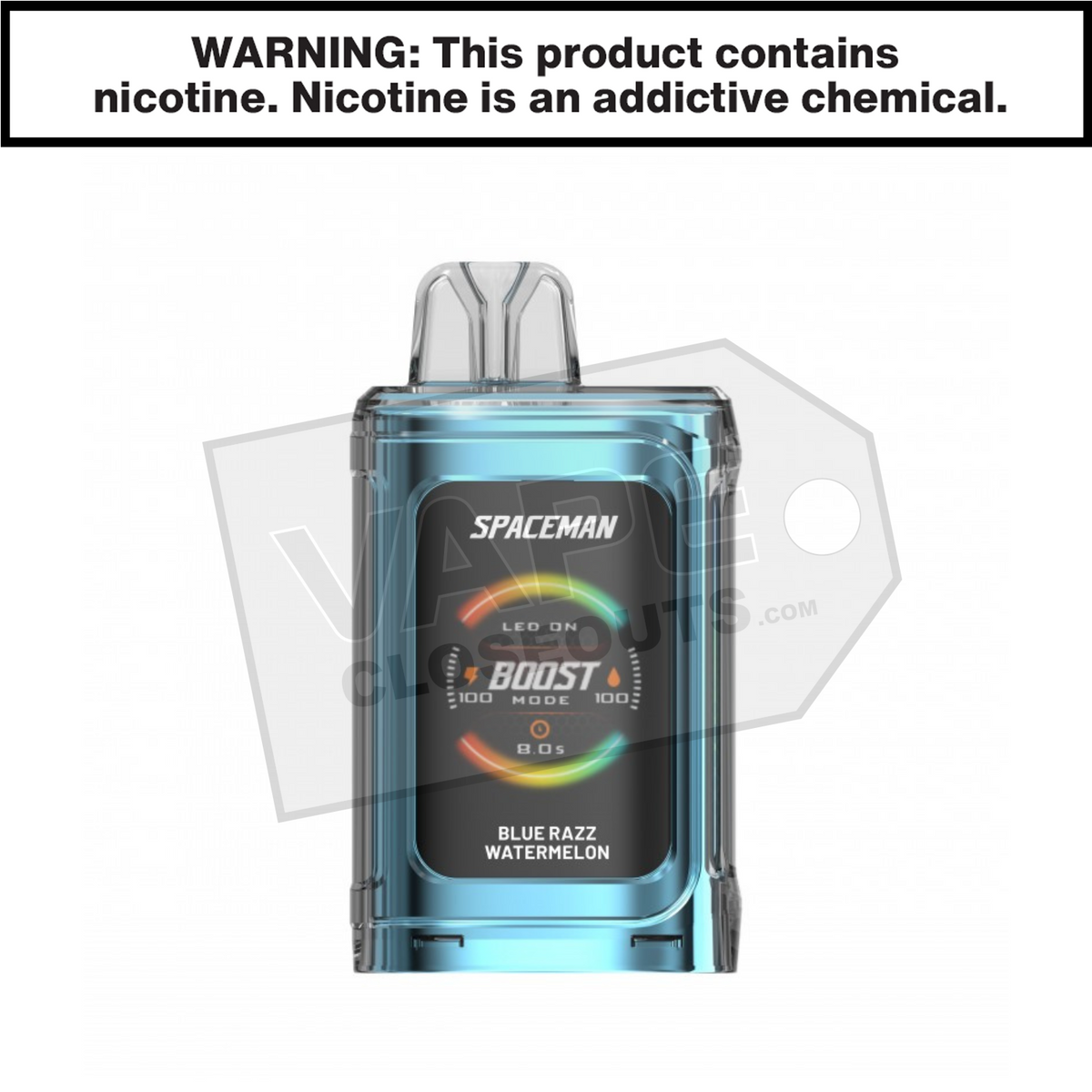 Blue Razz Watermelon Spaceman Prism 20k Disposable Vape — VC