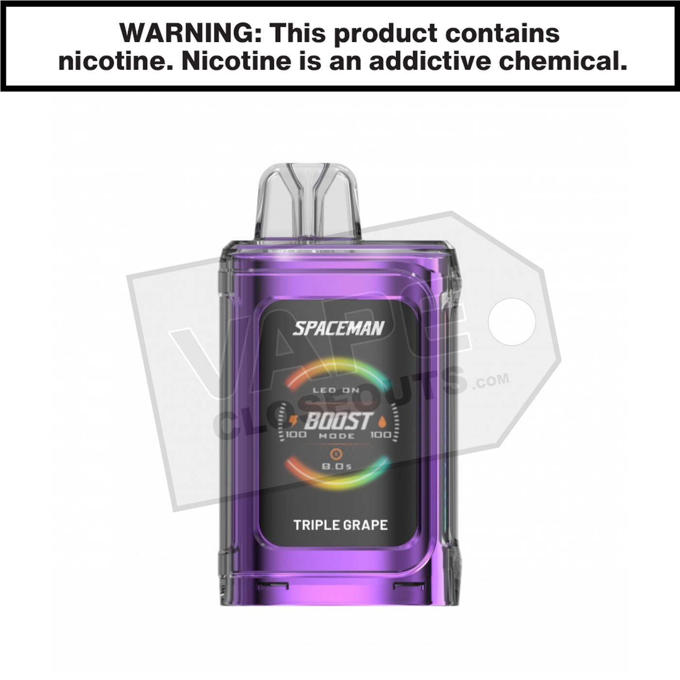 Triple Grape Spaceman Prism 20k Disposable Vape — VC