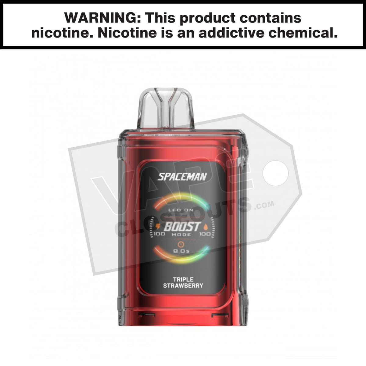 Triple Strawberry Spaceman Prism 20k Disposable Vape — VC