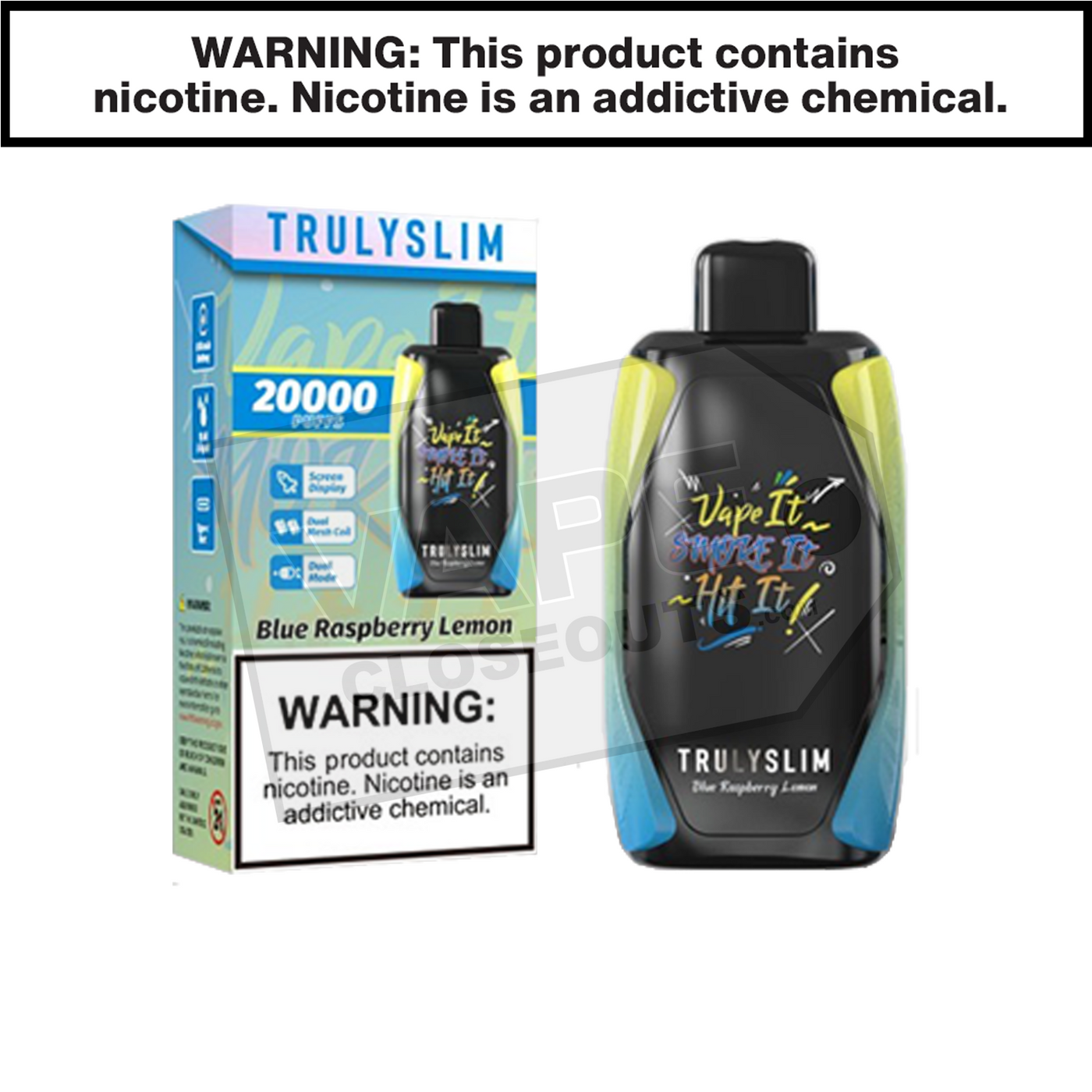 Blue Raspberry Lemon Truly Bar Trulyslim 20k Disposable Vape — VC