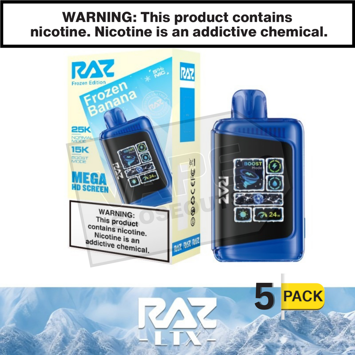 Frozen Banana RAZ LTX 25K Disposable Vape — VC