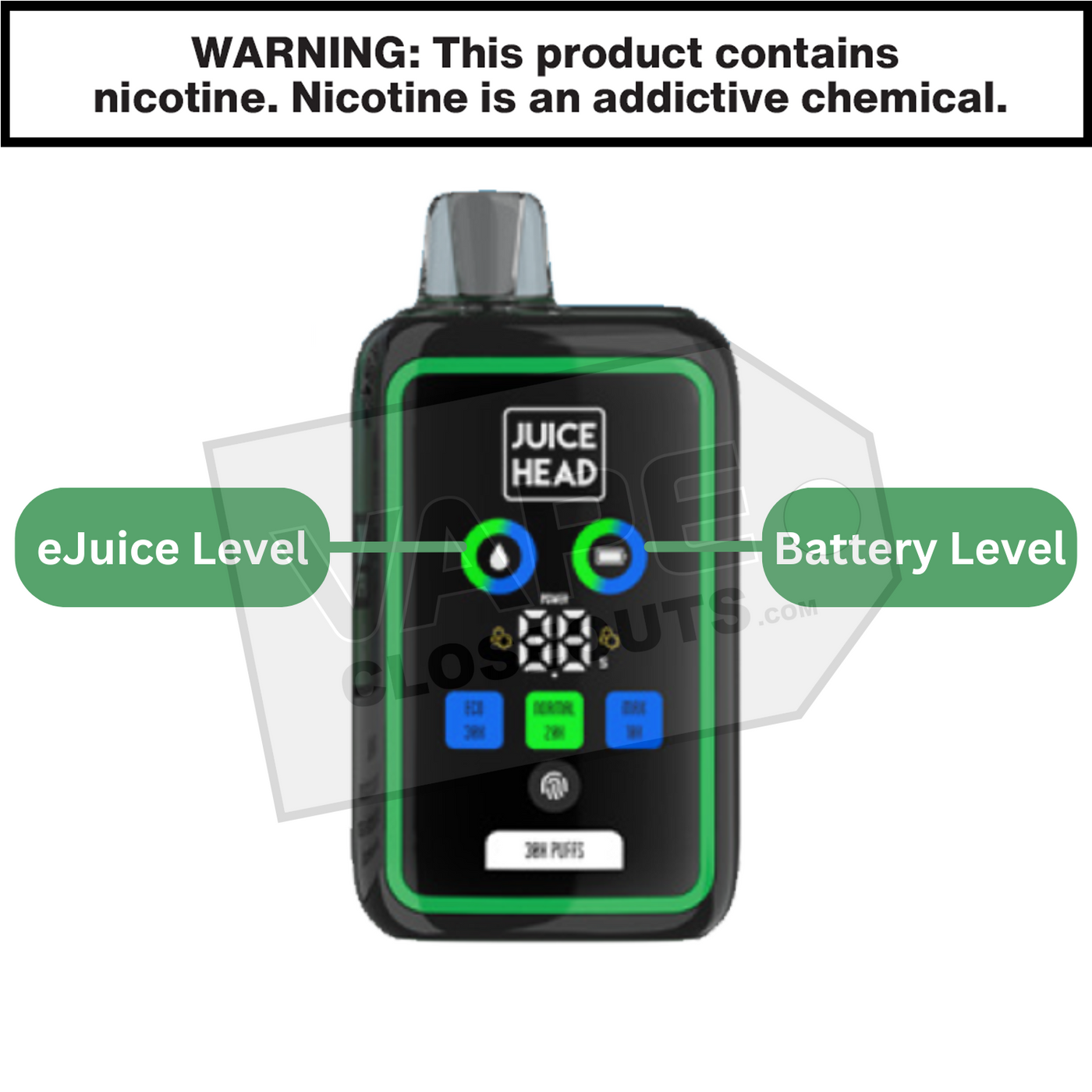 Rainbow Swirl Juice Head 30k Disposable Vape — VC