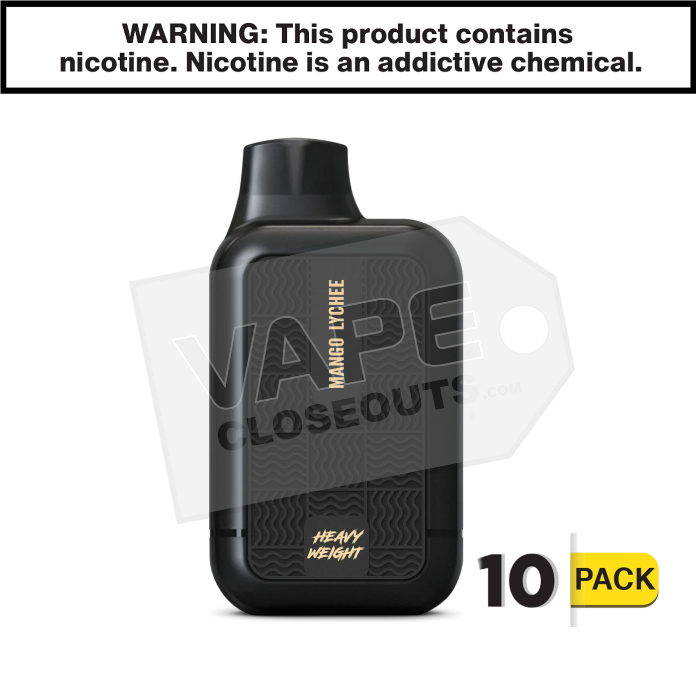 Mango Lychee Tyson Vape - Heavyweight 2.0 Disposable by Mike Tyson — VC