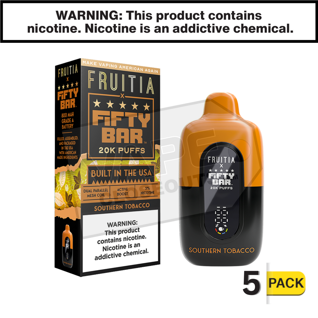 Southern Tobacco Fifty Bar Fruitia 20K Disposable Vape — VC