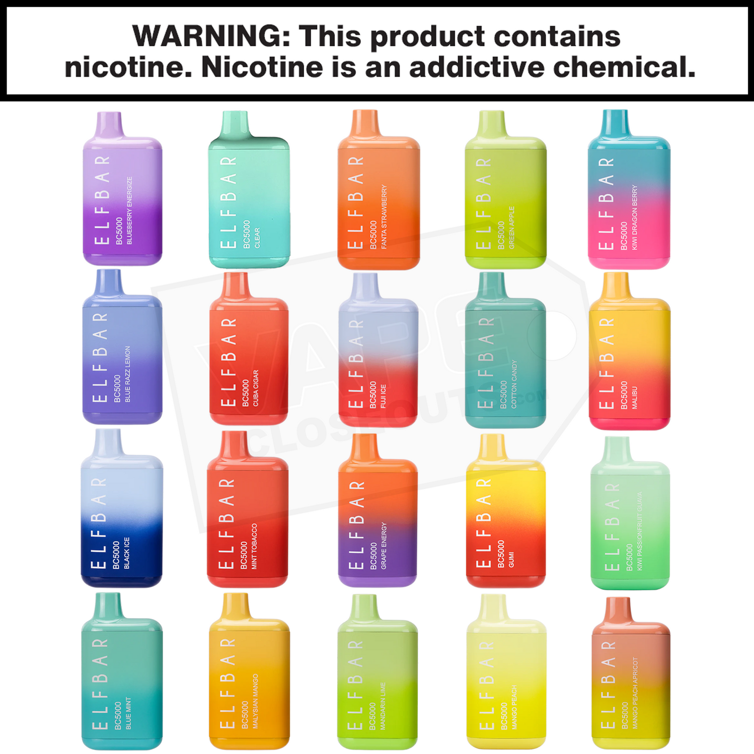 EBDesign Elf Bar BC5000 Puff Disposable Vape — VC