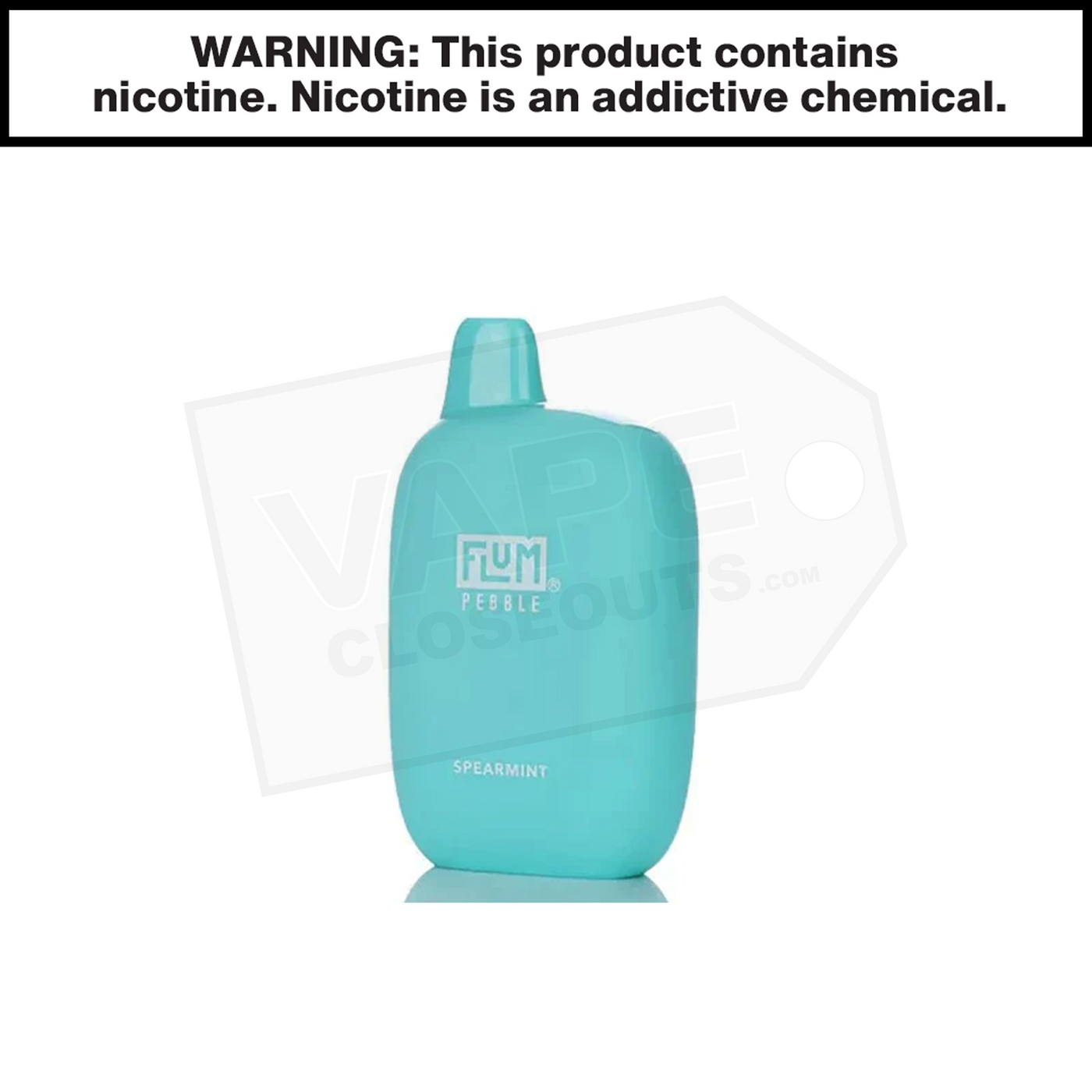 Flum Pebble | Spearmint | 6000 Puff Disposable Rechargeable Vape — VC