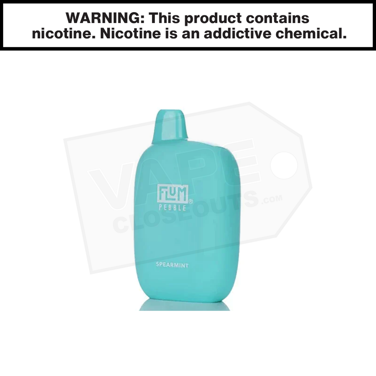 Flum Pebble | Spearmint | 6000 Puff Disposable Rechargeable Vape — VC